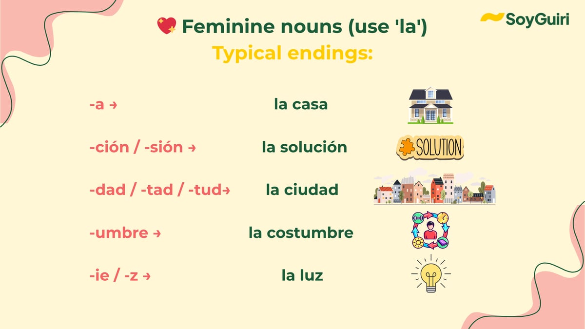 🧠 Words gender in Spanish: How to tell masculine, feminine or common words